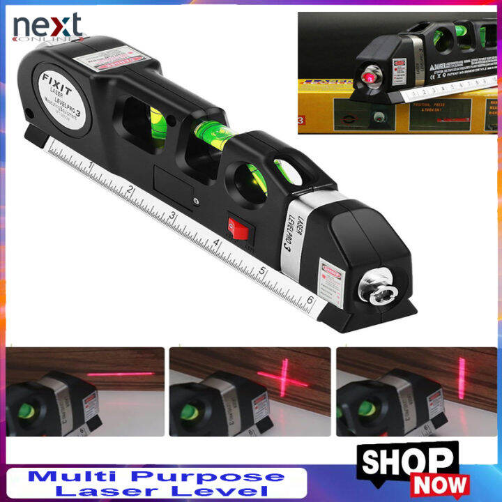 Multipurpose Laser Level PR03 Laser Measure Line 8ft Laser Level Measurement Spirit Level Tape ...