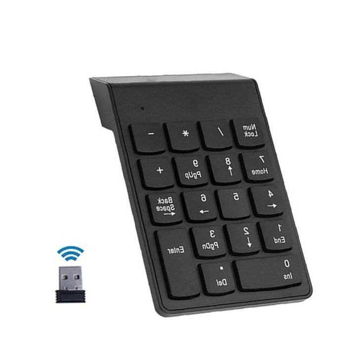 Small Size 2.4GHz USB Wireless Numeric Keypad Numpad 18 Keys Digital ...