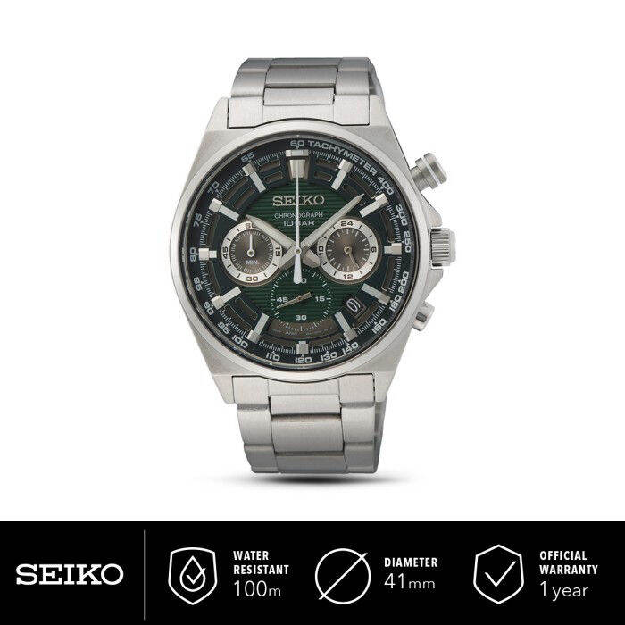 Jam Tangan Pria Seiko Chronograph SSB405P1 SSB405 Hijau Stainless ...