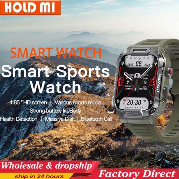 MK66 Smart Watch Men 1.85 Inch 400mAh Fitness Tracker Custom Dial Heart ...