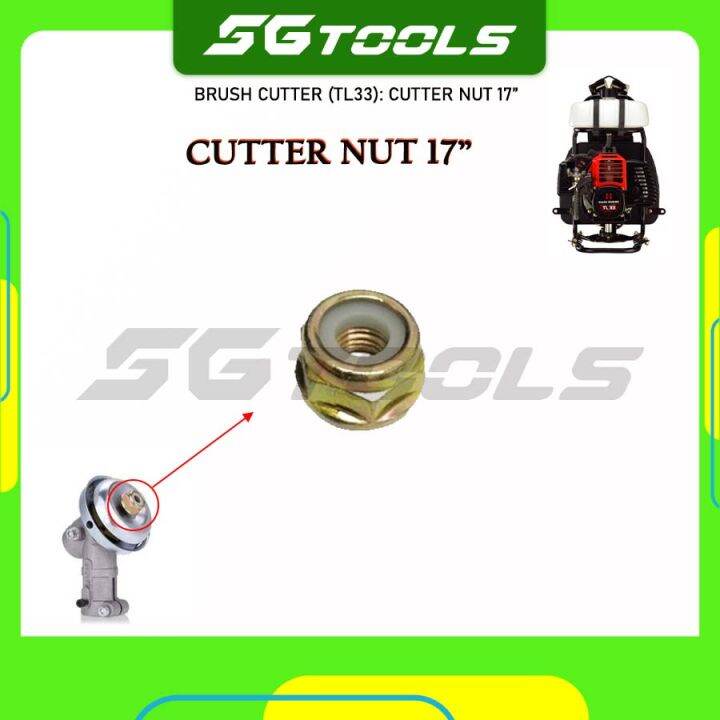 SPARE PART: BRUSH CUTTER (TL33): CUTTER NUT 17"/ NUT GEAR CASE/ HOLDER ...