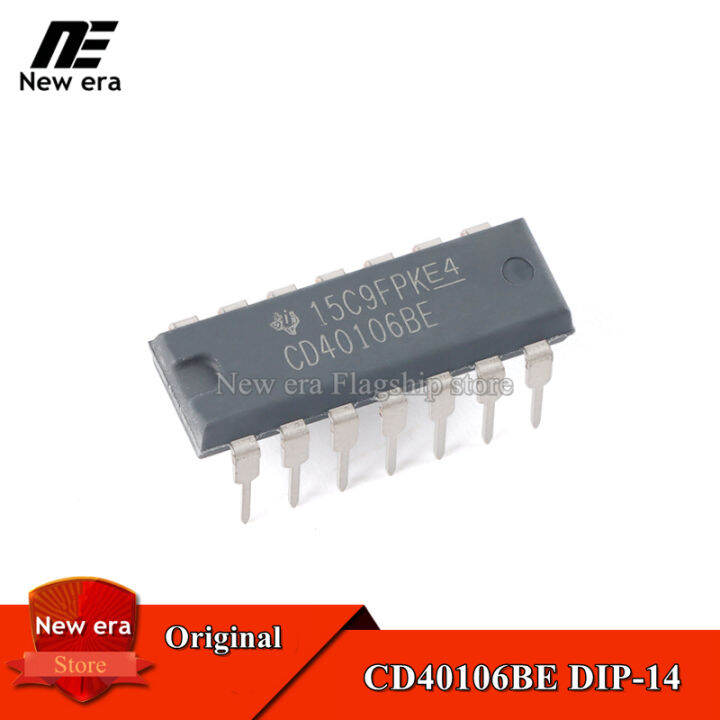 10Pcs Original CD40106BE DIP-14 CD40106 DIP14 Six-way Schmitt trigger ...