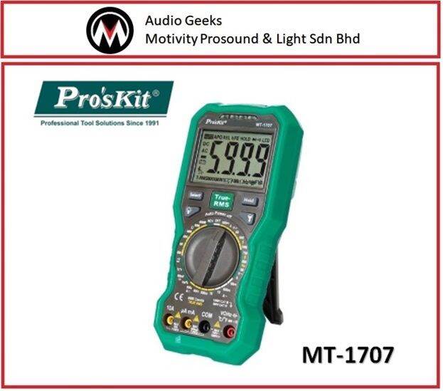 Pro'sKit MT-1707 3⅚ True-RMS Multimeter (Taiwan) | Lazada