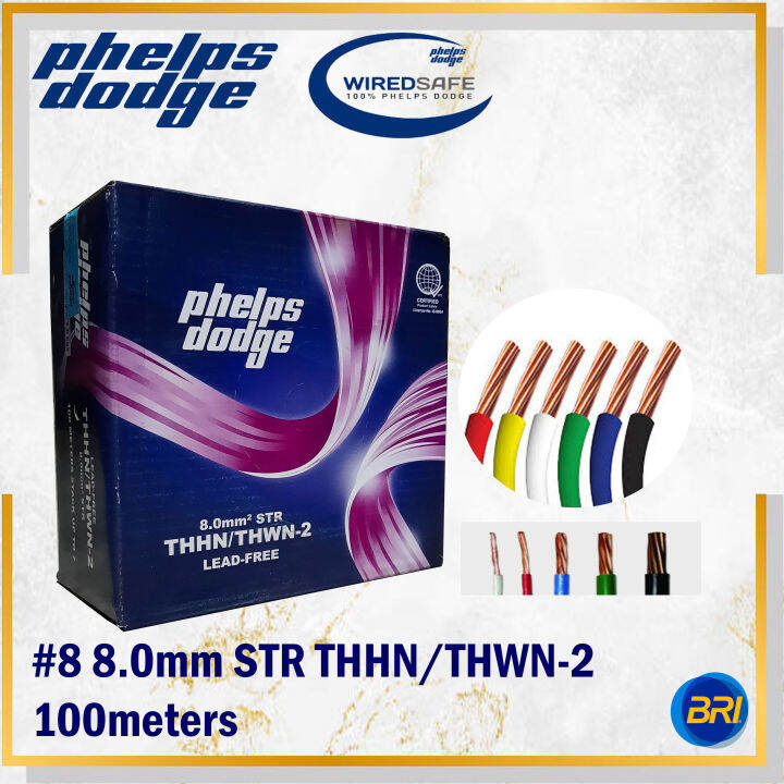 Phelps Dodge Wire #8 8.0mm THHN/THWN-2 STR 150meters | Lazada PH
