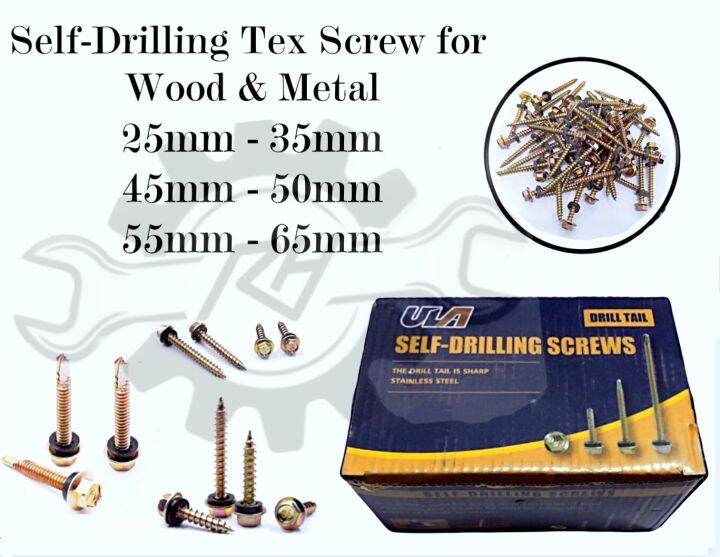 TEX SCREW Self Drilling Screw sold per Box Metal & Wood | Lazada PH