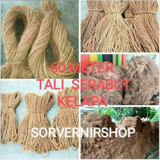 tali tambang sabut kelapa 60 meter / tali tambang ijuk sabut kelapa ...