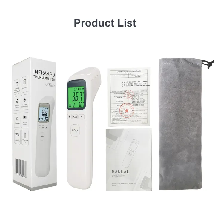 Infrared Thermometer Digital Forehead Thermometer Measure Body Temp for ...