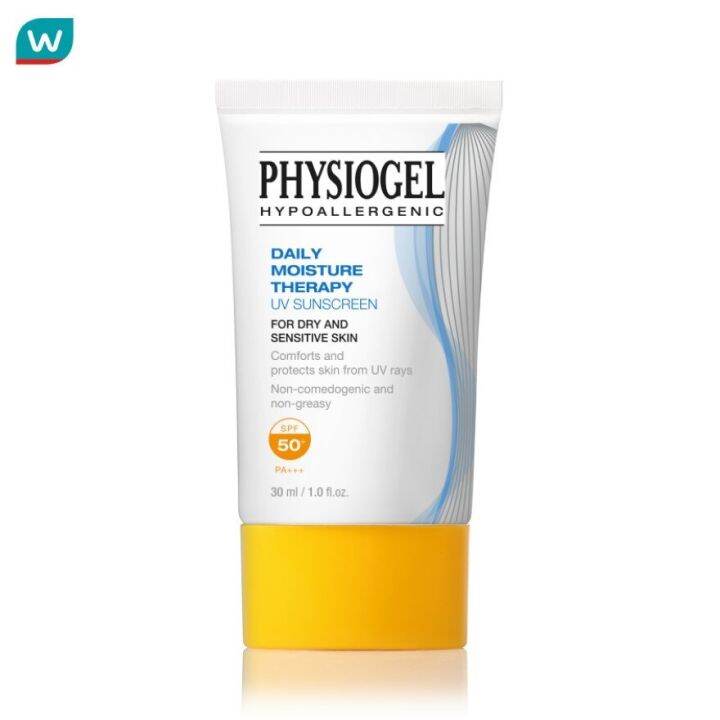 Physiogel ฟิสิโอเจล เดลี่ มอยส์เจอร์ เธอราพี ยูวี ซันสกรีน SPF50+ PA++++ 30 มล. | Lazada.co.th