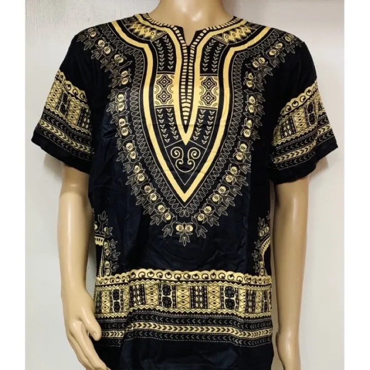Halumna Gold Dashiki Shirt | Lazada PH