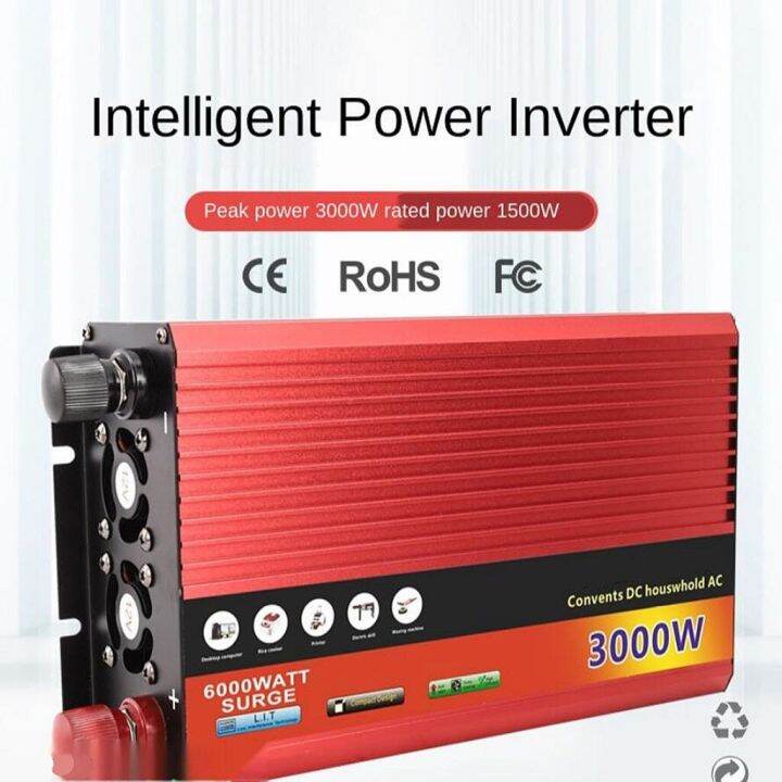 Power Inverter 3000 Watt Pure Sine Wave12v 24v Dc 220v Ac For Car Home