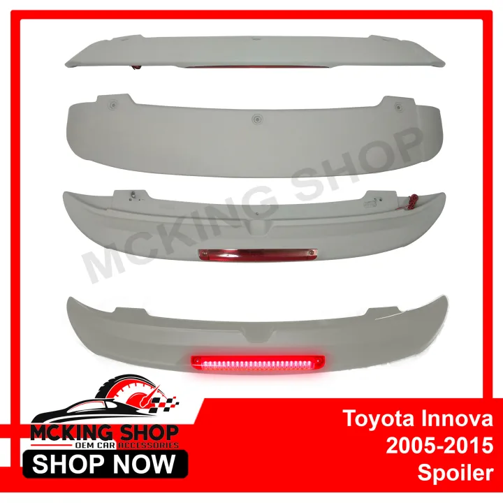 Toyota Innova 2005-2015 Spoiler with Brake Light (Unpainted) | Lazada PH