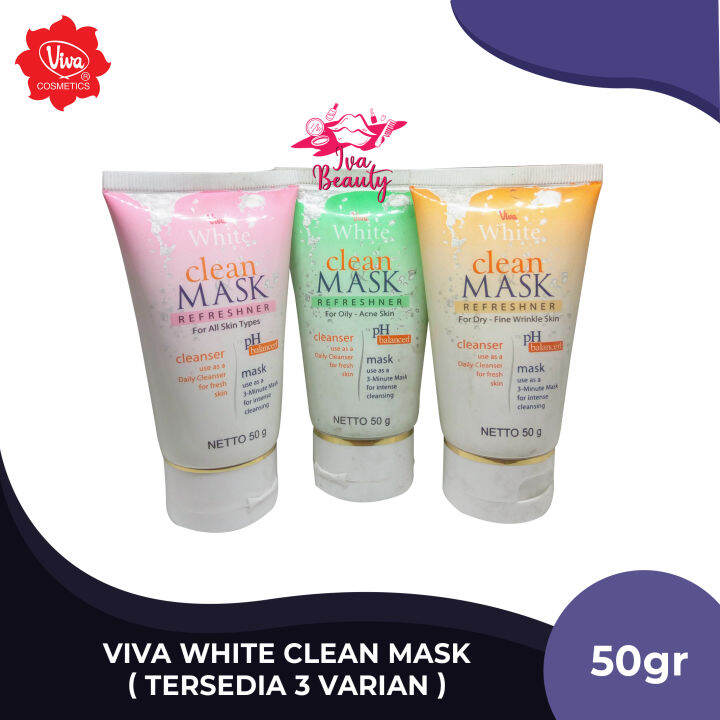 viva white clean & mask refreshner all varian 50gr original | Lazada ...