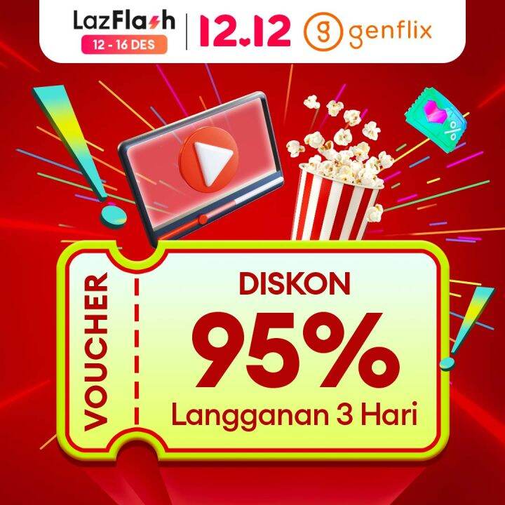 12.12 [Kebut x Genflix] Diskon 95% Langganan Genflix 3 Hari | Lazada Indonesia