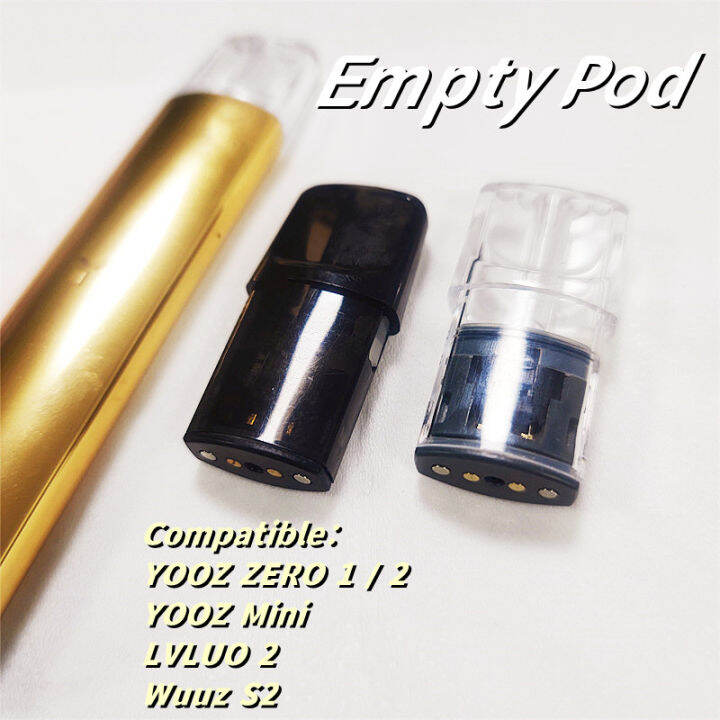 YOOZ Pod for Yoooz Zero 1 2 / Mini / WUUZ S2 / LVLUO 2 Refillable 2ML Juice Empty Cartridge Pods ...