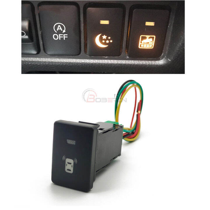 Car LED Light Parking Radar Switch Push Button For Mitsubishi Outlander 2013-2020 Eclipse Cross ...