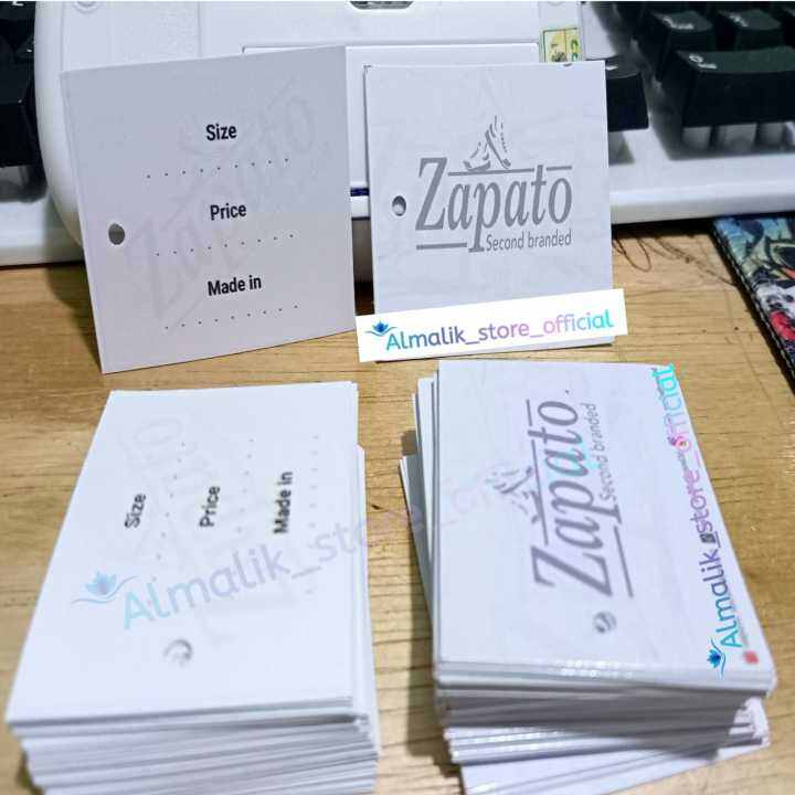 hang tag label baju sepatu celana tas label fashion custom | Lazada ...