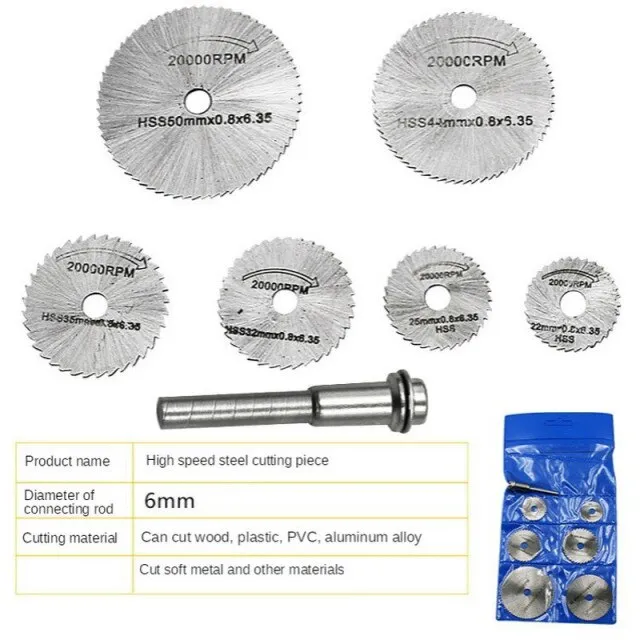 4 Types 7pc Mini Hss Circular Saw Blade Rotary Tool For Dremel Metal ...