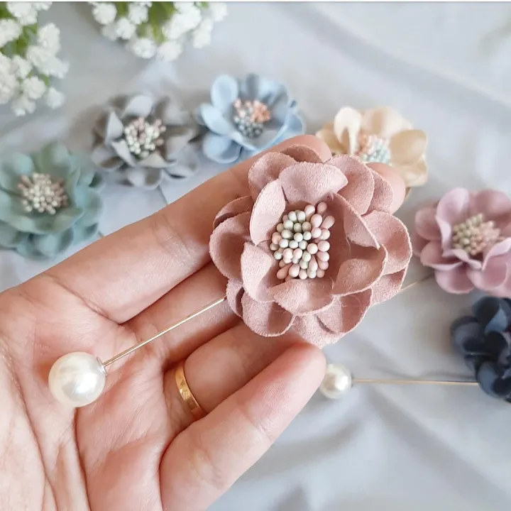 Tuspin Bros korsase Bunga Korea Dangan semat mutiara indah | Lazada ...