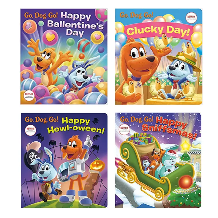 English Original Netflix: Go, Dog. Go! 4Cardboard Book Happy Howl-oween ...