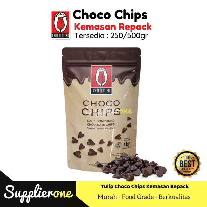 Tulip Choco Chip Repack 250/500gr / Choco Chip Cokelat / Choco Chip ...