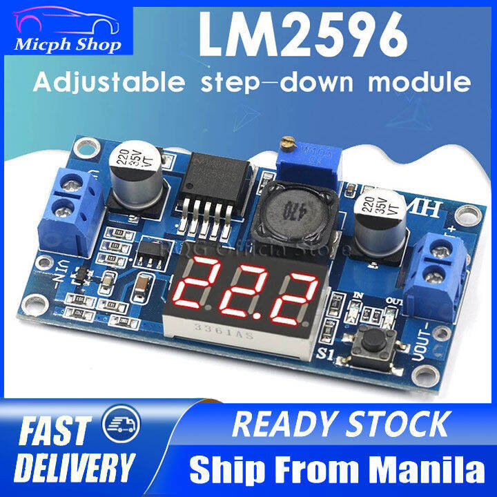 🥇[24 hours delivery]LM2596 DC-DC Step Down Module DC 4.0-40V to DC 1.25-37V Adjustable Voltage ...