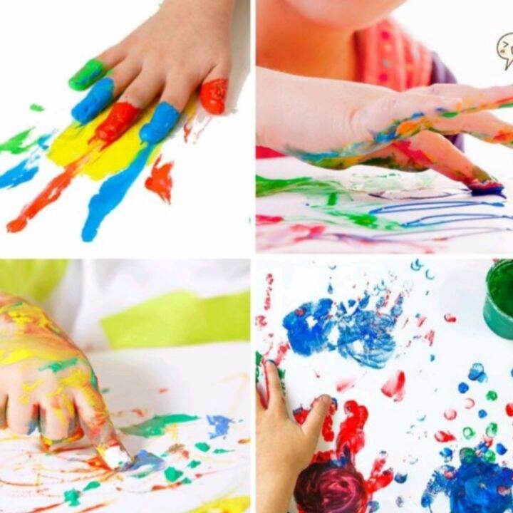 TERMURAH washable finger paint / cat warna no toxic / hand painting ...