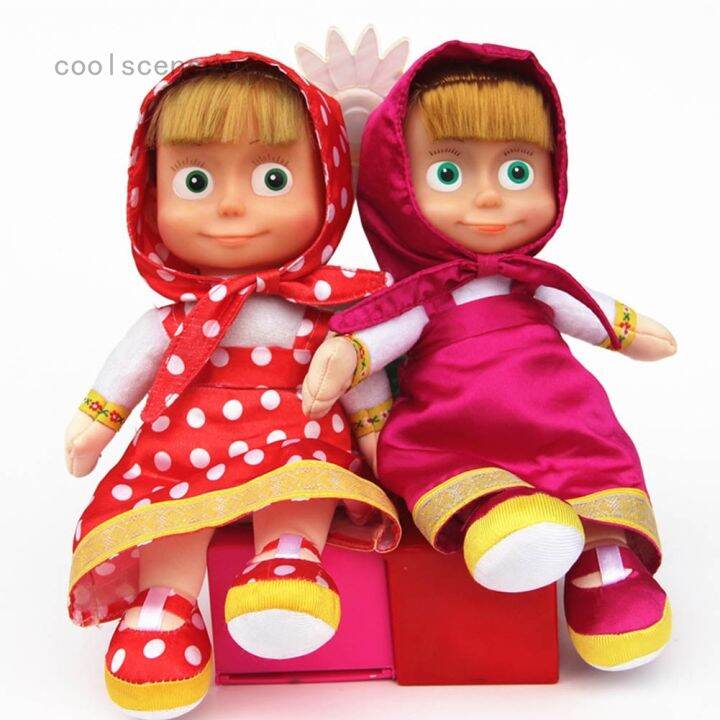 COD cUTE Masha 22-27cm Russian Doll Masha and the Bear Masha Tricycle ...