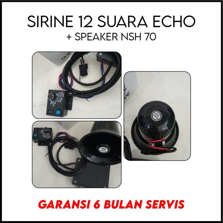 Sirine 12 suara ECHO Patwal plus TOA NARAE NSH70 NSH 70 12 Watt Sirene Polisi Gema 50 Watt ...