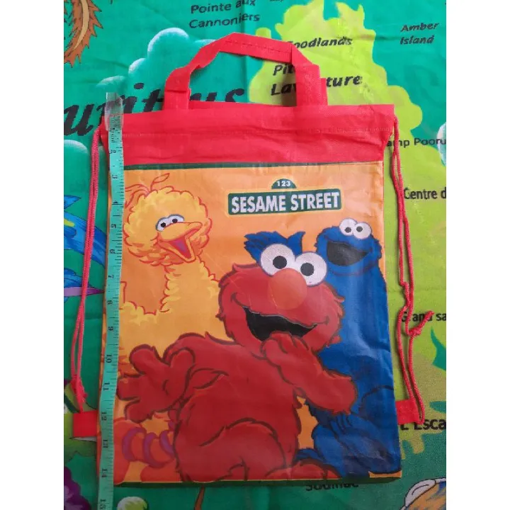 Elmo Sesame Street Cartoon Character Pretend Drawstring Loot Bag belt ...