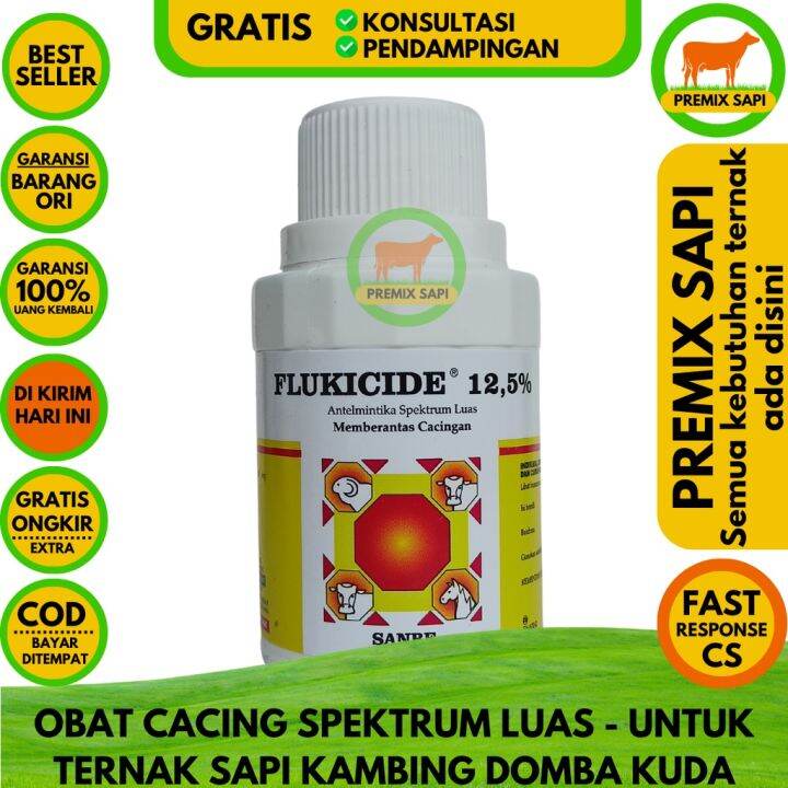 FLUKICIDE ORAL 100 ml - Flukicid Obat Cacing Minum Hewan Sapi Kerbau ...