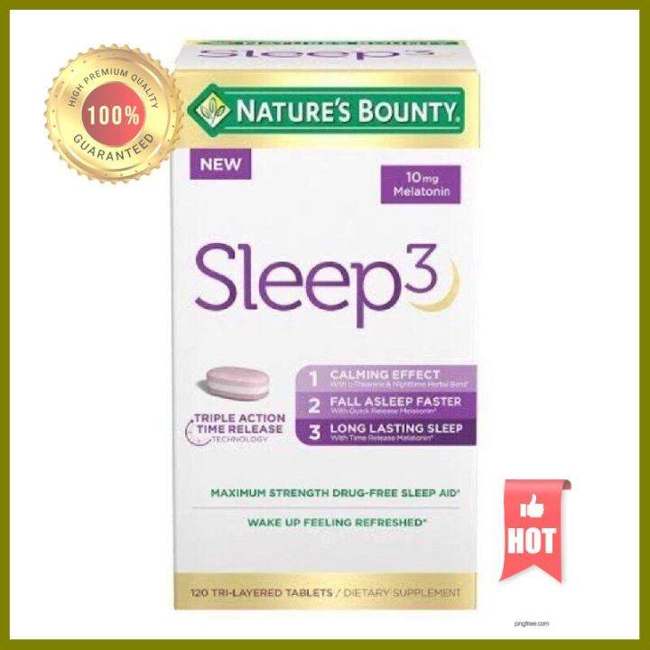 HOT!!! วิตามิน Sleep3 Maximum Strength Tri-Layered 120tablet, Nature’s ...