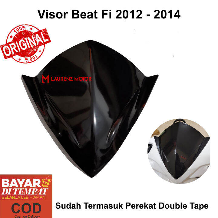 Visor Beat Fi 2012 - 2014 Black Zoro Windshield Honda Beat Injeksi ...