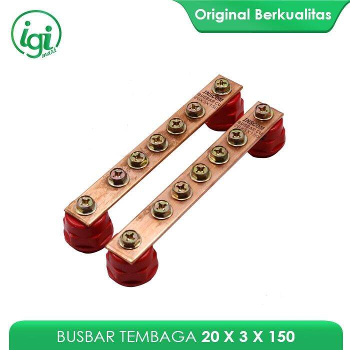 BUSBAR ARDE TEMBAGA 20 X 3 X 150 / TERMINAL NOL PLAT ISOLATOR SUPPORT ...