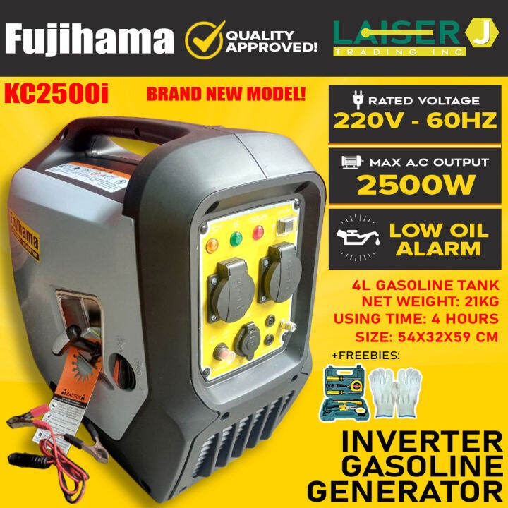 Fujihama Gasoline Generator Inverter KC2500i with Hand Tools + Gloves ...