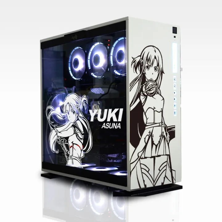 SAO Asuna Anime Gaming PC Case สติกเกอร์ ATX Compuer Host Skin ตกแต่ง ...