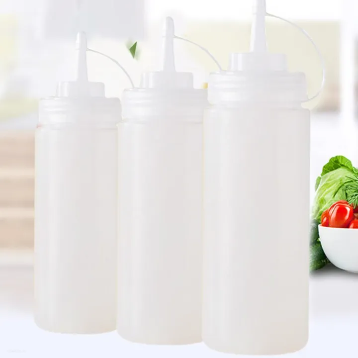 240ml Plastic Sauce Bottle Squeeze Pot Squeeze Sauce Bottle Salad Jam ...