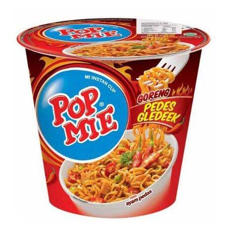 Pop Mie Pedes Geledek 75g Indonesia Super Spicy Fried Dry Instant ...
