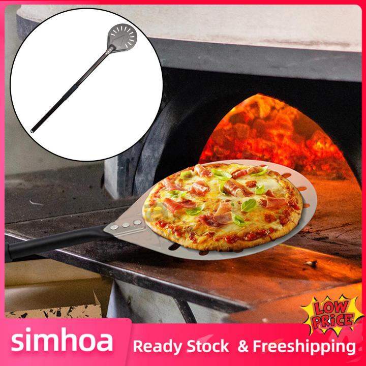 simhoa Perforation Turning Pizza Peel Paddle Round Pastry Pizza Shovel ...