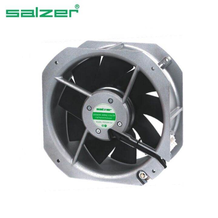 Salzer PD225M-220 Blower Fan 225 x 225 x 80 mm AC Axial Fan with Metal Impeller 8.86 x 8.86 x 3. ...