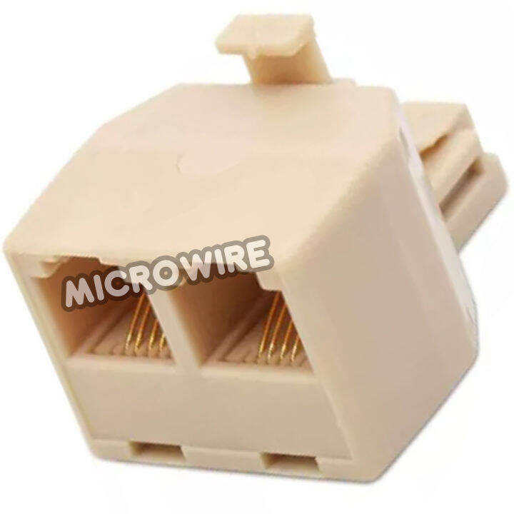 RJ11 6P4C 2 Way Outlet Telephone Jack Line Splitter Adapter | Lazada PH