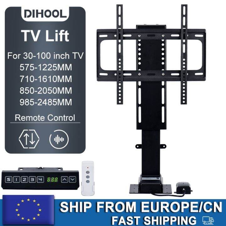 cghkjcgh ♘ Electric TV Lifting Stand for Size 30 100 Large Motor Lifter 650mm 1500mm Stroke 80kg ...