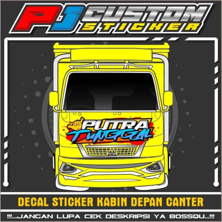 sticker decal printing kabin depan truck canter putra tunggal | Lazada ...