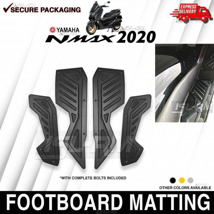 NMAX v2 / NMAX 2020 Footboard matting BLACK with complete bolts ...