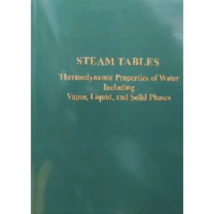 Steam Tables Thermodynamics properties of water | Lazada PH
