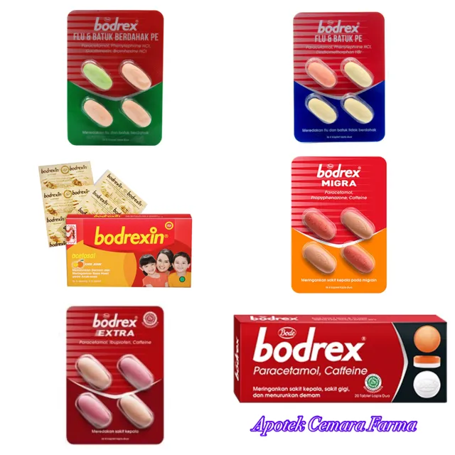 BODREX Migra , Extra , BODREXIN | Obat Sakit Kepala Demam | Lazada ...