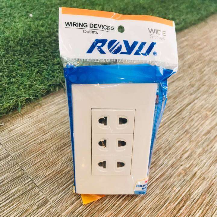Royu 3 Gang Universal Outlet Set 250V - 10A | Lazada PH
