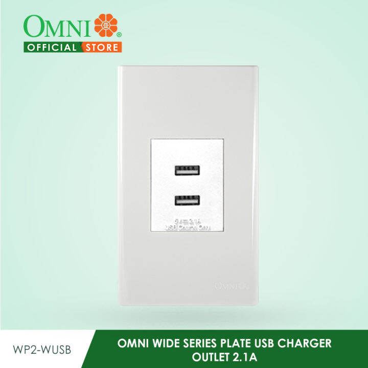 OMNI Wide Series Plate USB Charger Outlet 2.1A - WP1-WUSB | Lazada PH