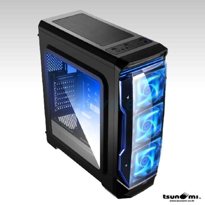 Tsunami ATX Case (NP) X-Storm (Black-Blue) | Lazada.co.th