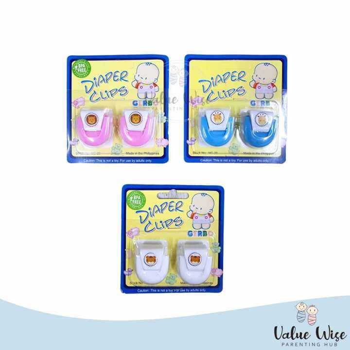 Value Wise Gerbo Lampin Clip Nappy Clamps / Cloth Diaper Nappy Clips ...