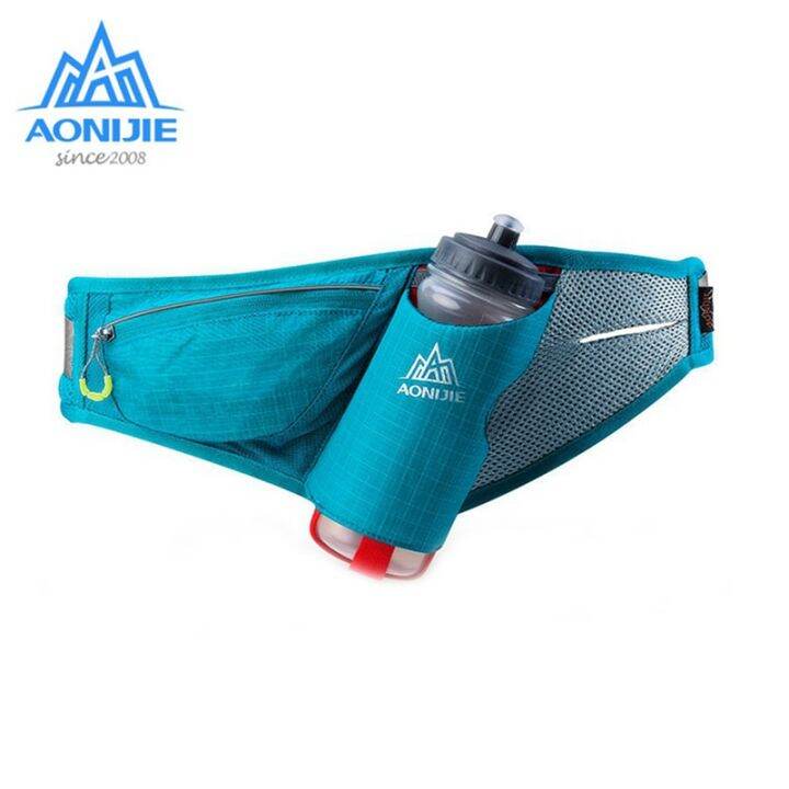 AONIJIE กระเป๋าคาดเข็มขัดสำหรับวิ่งกระเป๋าคาดเอวแนวสปอร์ตพร้อมขวด4สี ...